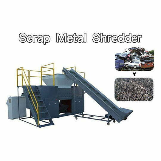 Super powerful scrap metal shredder machine with double shaft